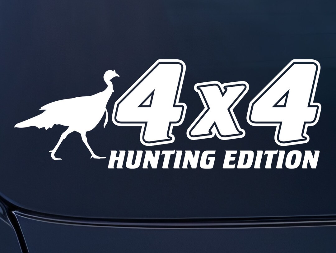 Turkey Hunting Decal Vinyl, 4 X 4, Car, Truck, Boat, Laptop, Computer ...