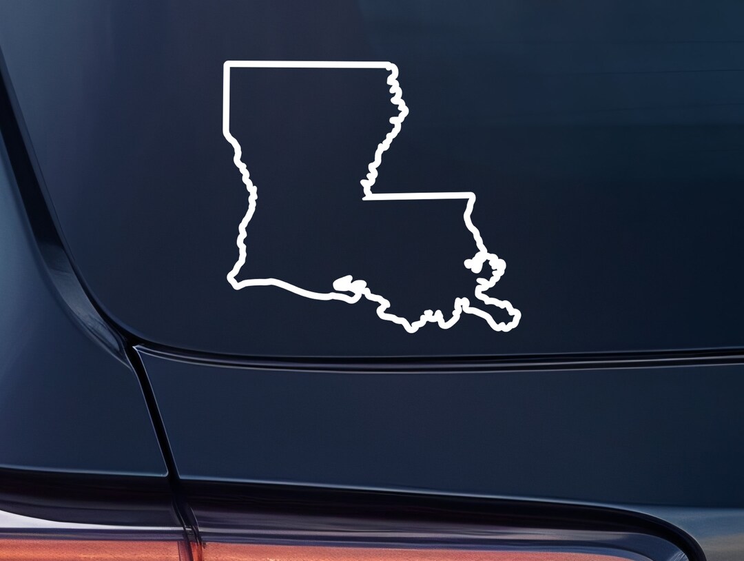 Louisiana Decal State Outline Vinyl , 4 Wheel, Car, Truck, Boat, Laptop ...