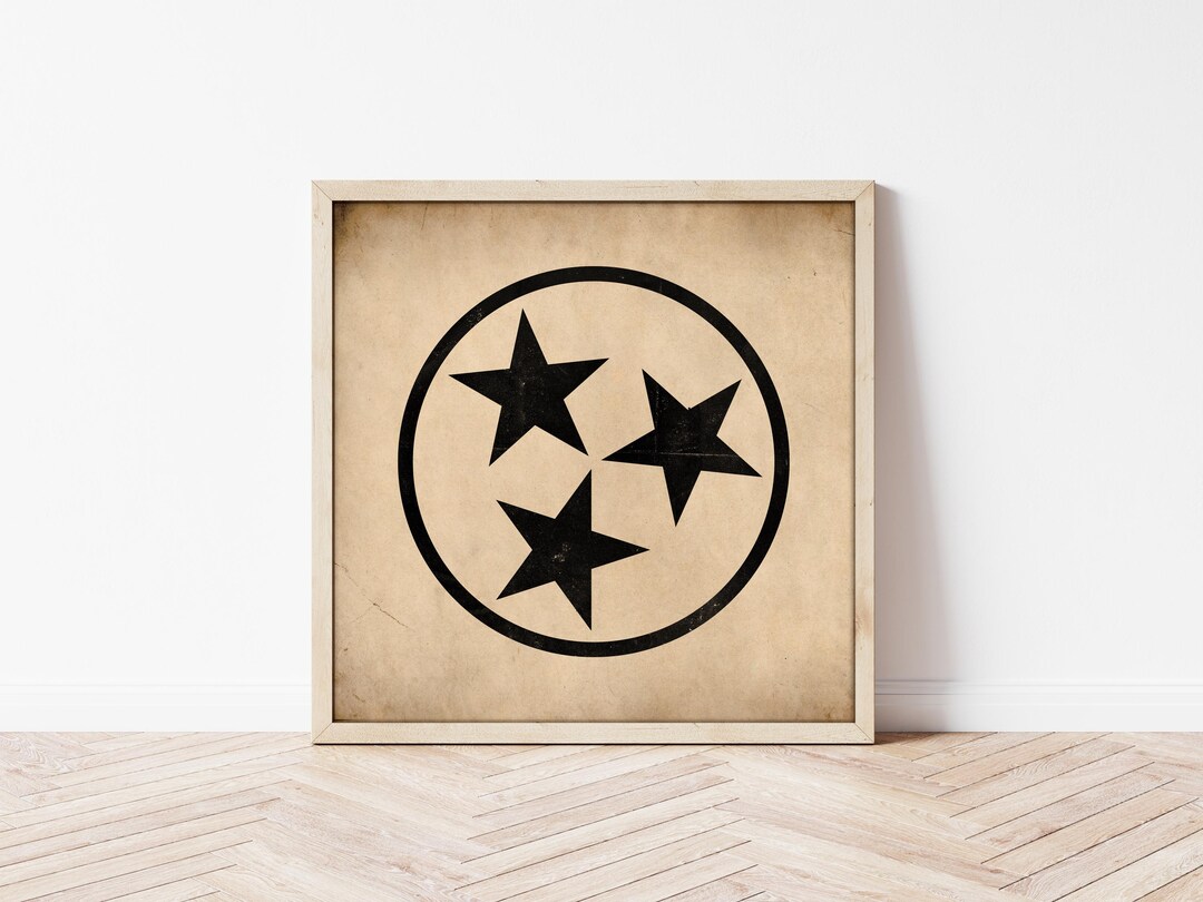 Tennessee Stars and Circle Minimalist Printable Download State Flag ...