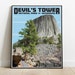 Devil's Tower National Park Poster Print Wyoming Paper - Etsy