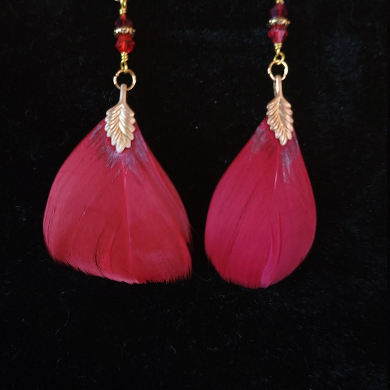 Red Feathers - Etsy