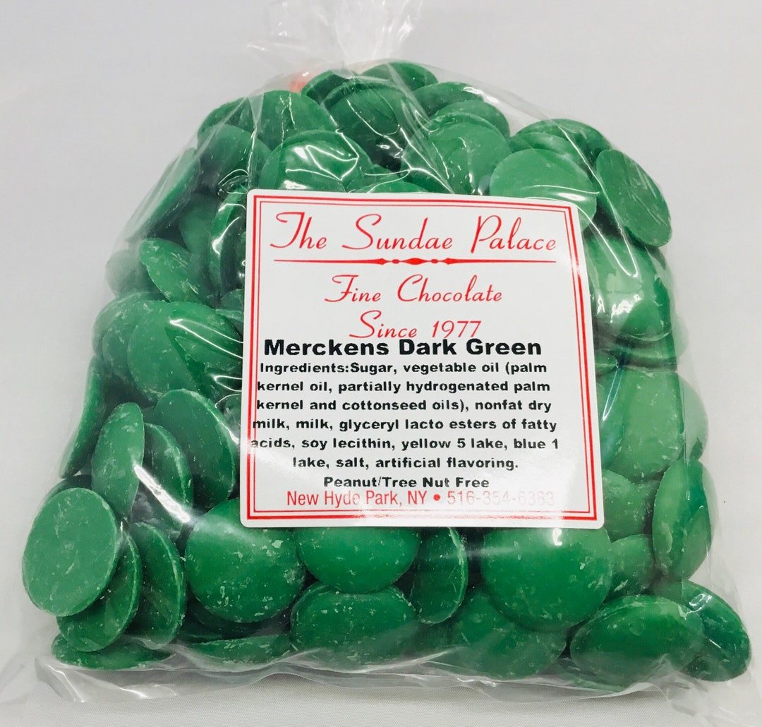 Merckens Dark Green Chocolate Melts - Etsy