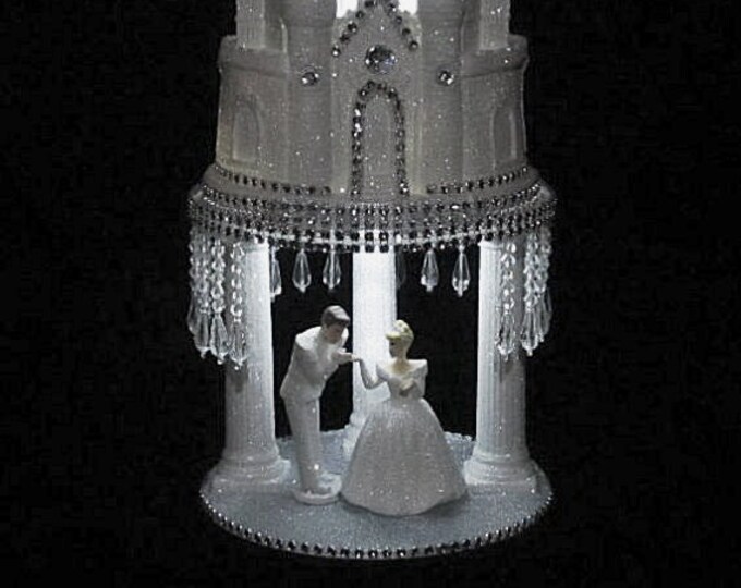 Lighted Cinderella Castle Wedding Cake Topper With Prince #2 - Etsy