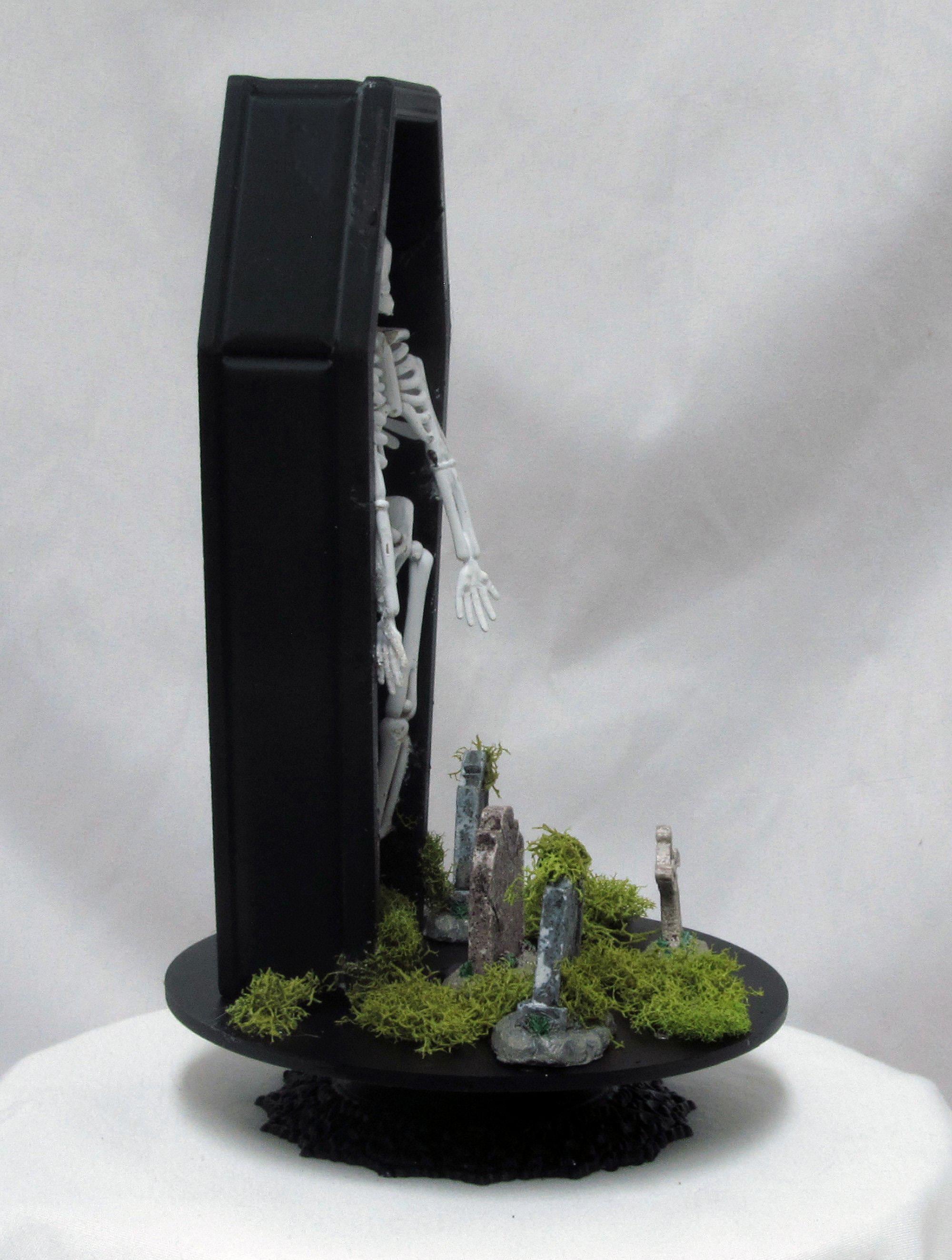 COFFIN SKELETON WEDDING Cake Topper Gothic Graveyard Tombstones Spooky ...