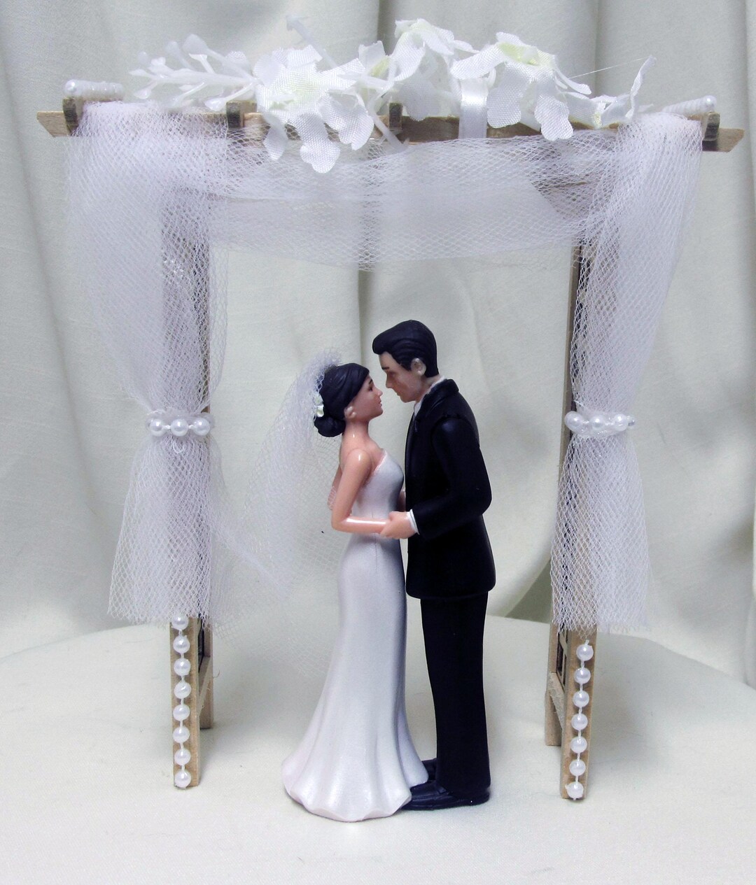 Beach Arch Pergola Wedding Cake Topper With Bride Groom - Etsy