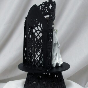 ZOMBIE WEDDING Bride Groom Wedding Cake Topper Gothic #2 Bride Light ...