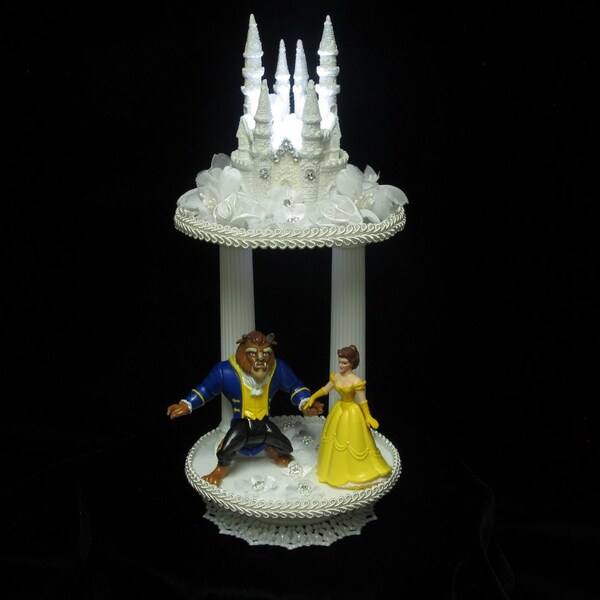 Beauty and Beast Castle Cake Topper - Etsy