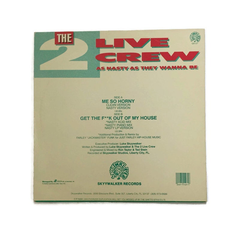 The 2 Live Crew Me So Horny Get The Fuck Etsy