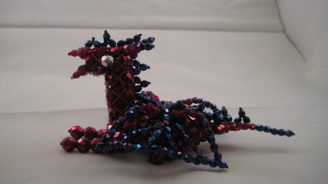 3D Beaded Dragon Tutorial - Moravian the Dragon, Right Angle Weave ...