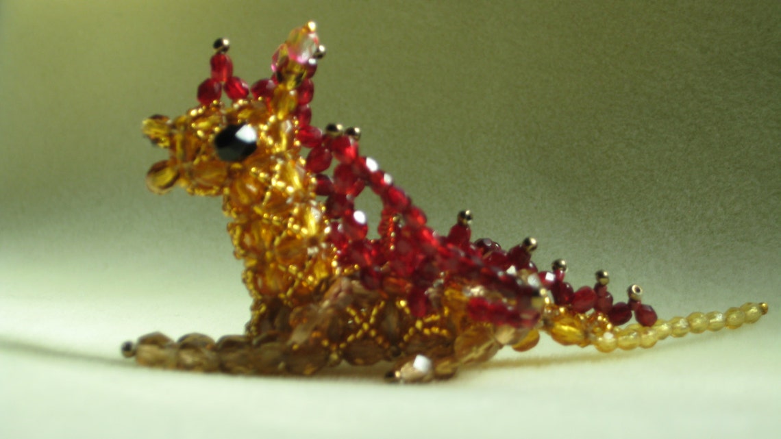 3D Beaded Dragon Tutorial - Moravian the Dragon, Right Angle Weave ...