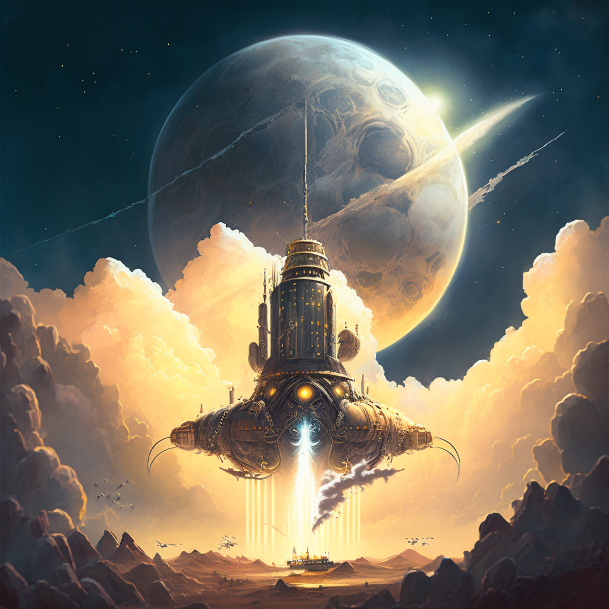 Steampunk Spaceship - Etsy