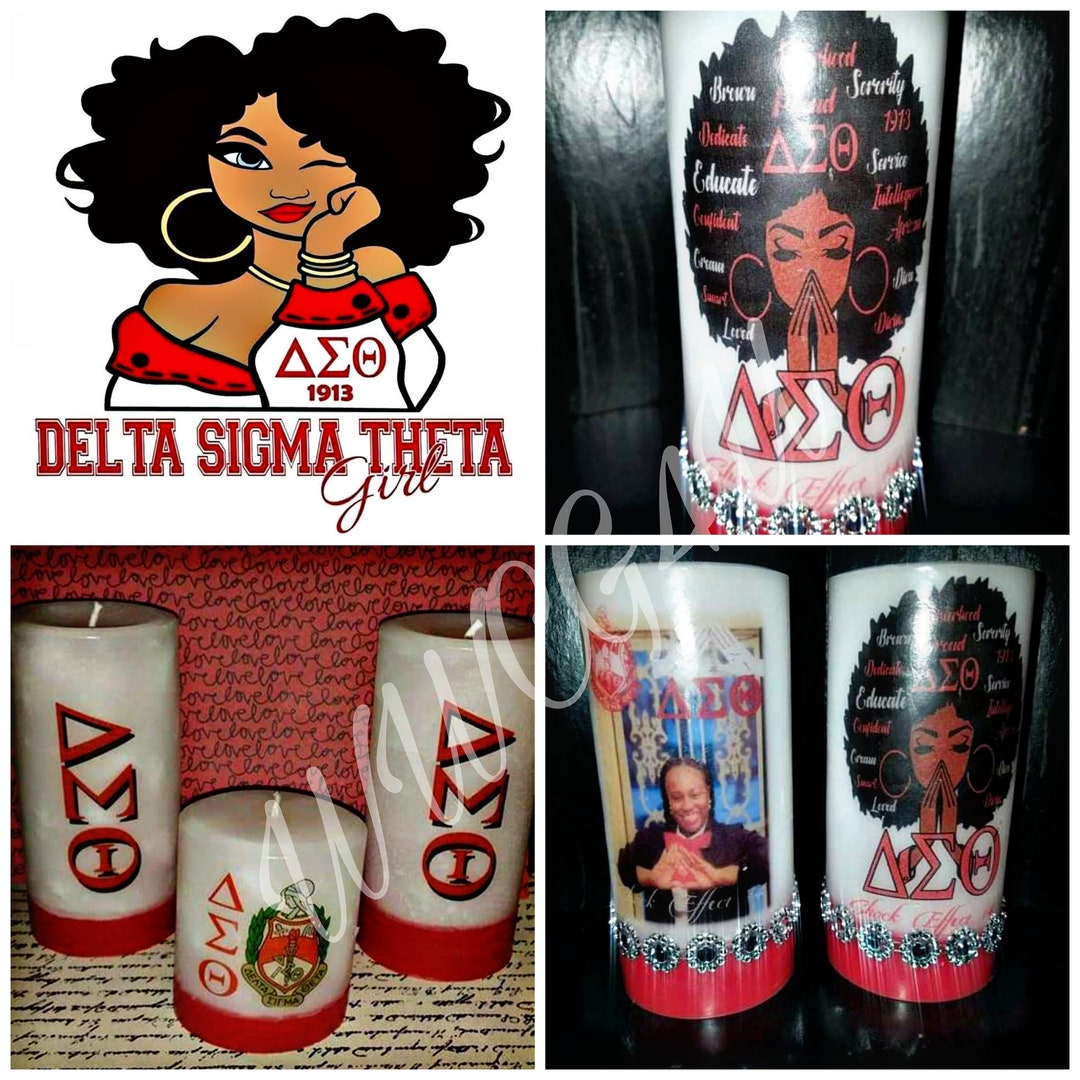 Dst/delta Sigma Theta Sorority Inspired/picture Candle/personalized ...