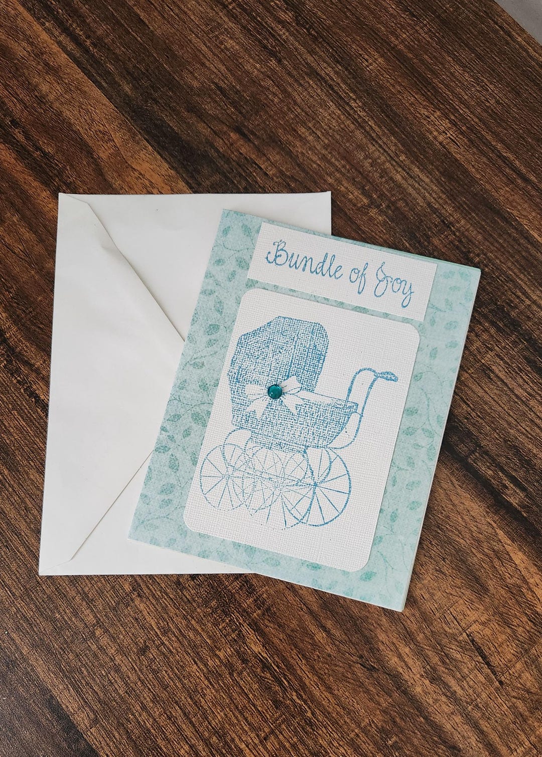 Handcrafted Baby Card, Baby Stroller, Welcome Little One, Bundle of Joy ...
