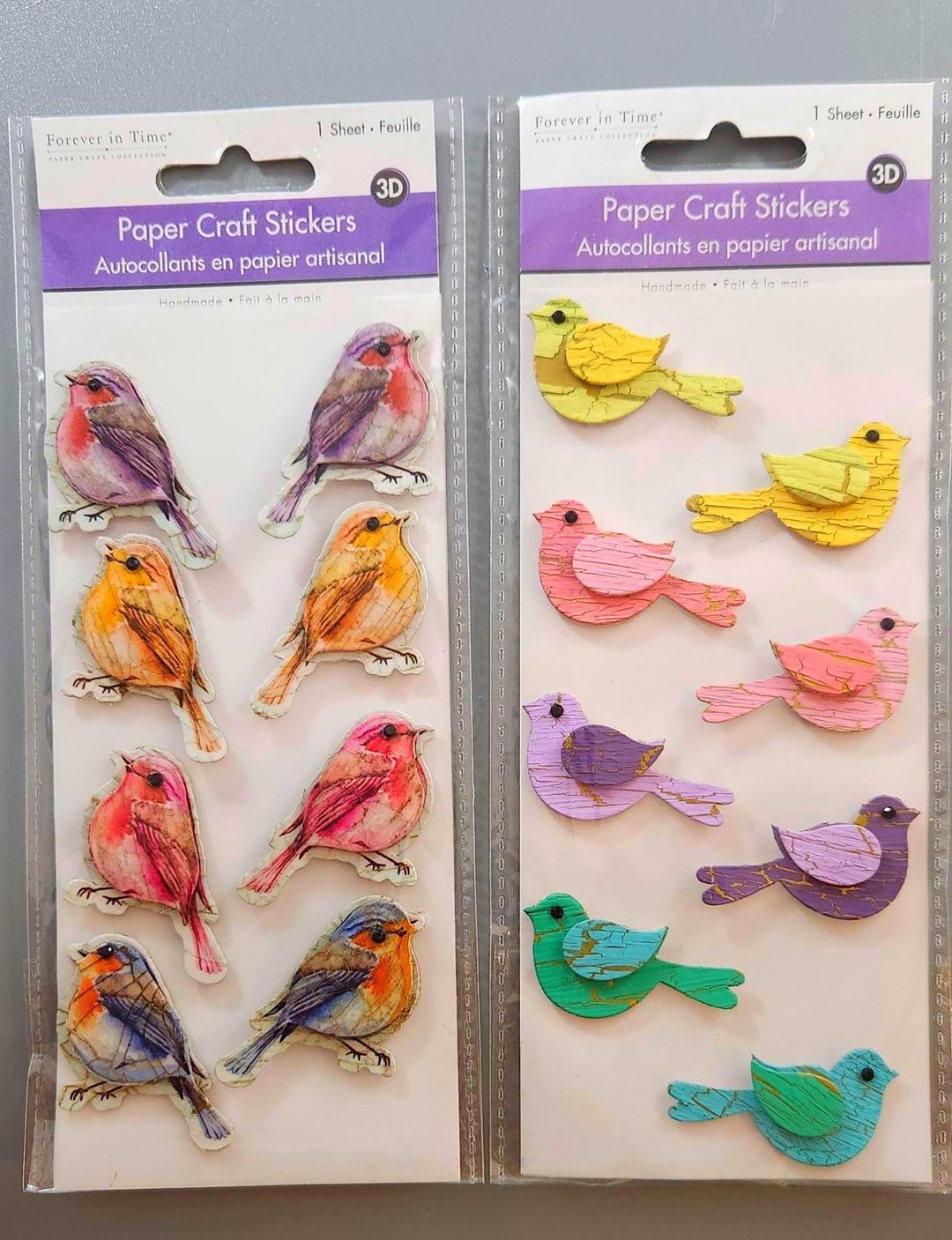 3D Paper Craft Stickers, Bird Stickers, Cardmaking Scrapbooking ...