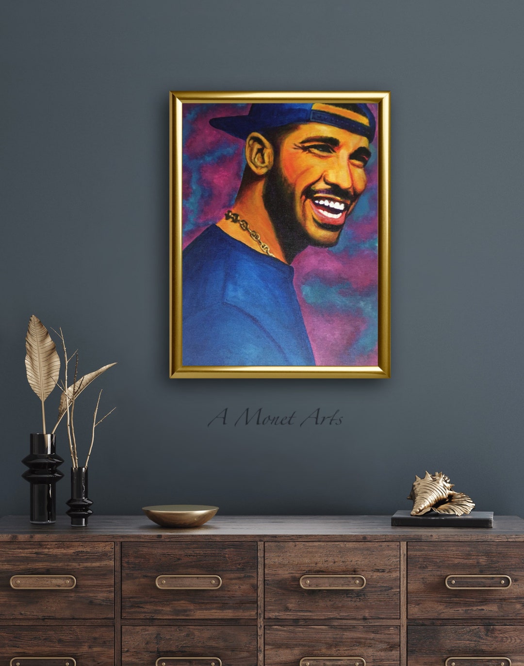 Drake, Fine Art Print, 14", Original, Art, Wall Art, Musique, Rap ...