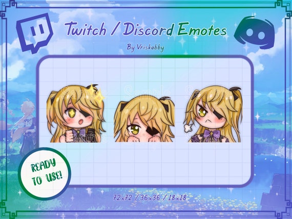 Barbara Genshin Impact Chibi Twitch Discord Emote Badges Kawaii ...