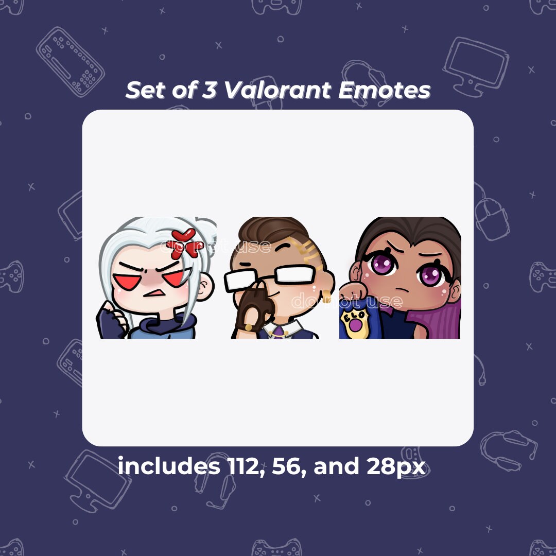 Set of 3 Valorant Emotes for Streaming on Twitch/youtube/kick/discord ...