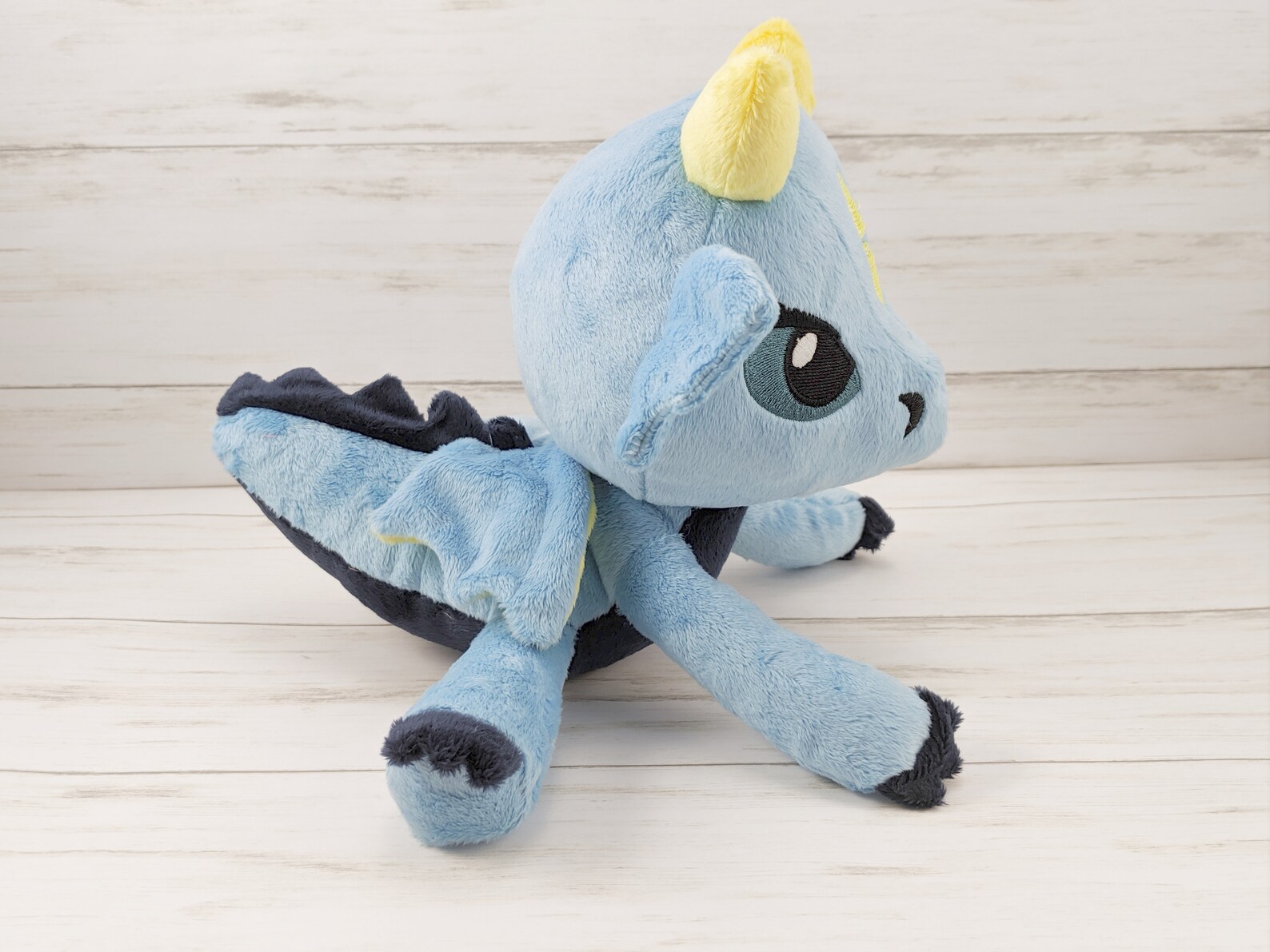 Water Elemental Dragon Plush Floppy Dragon Plush Blue and - Etsy