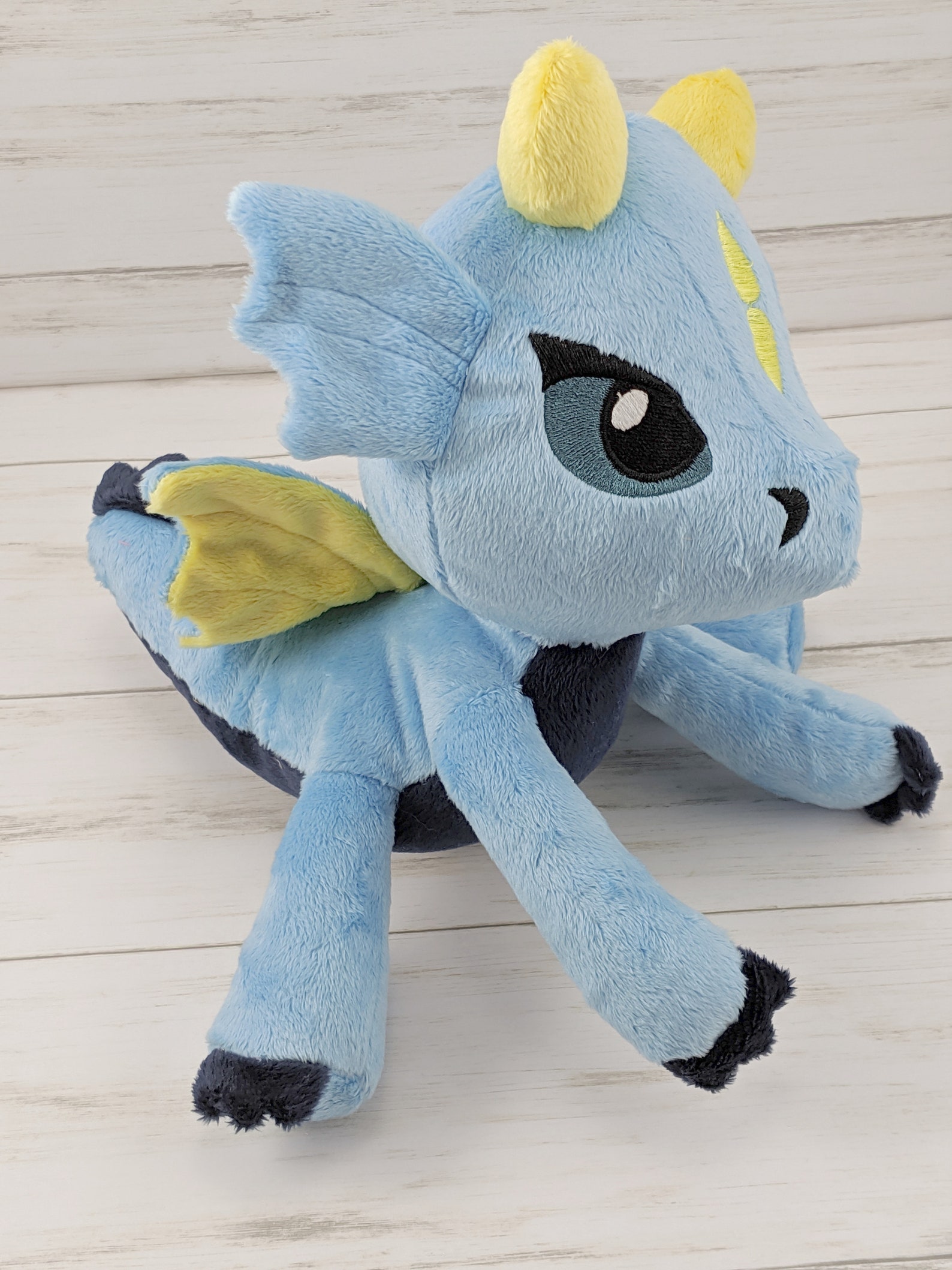 Water Elemental Dragon Plush Floppy Dragon Plush Blue and - Etsy