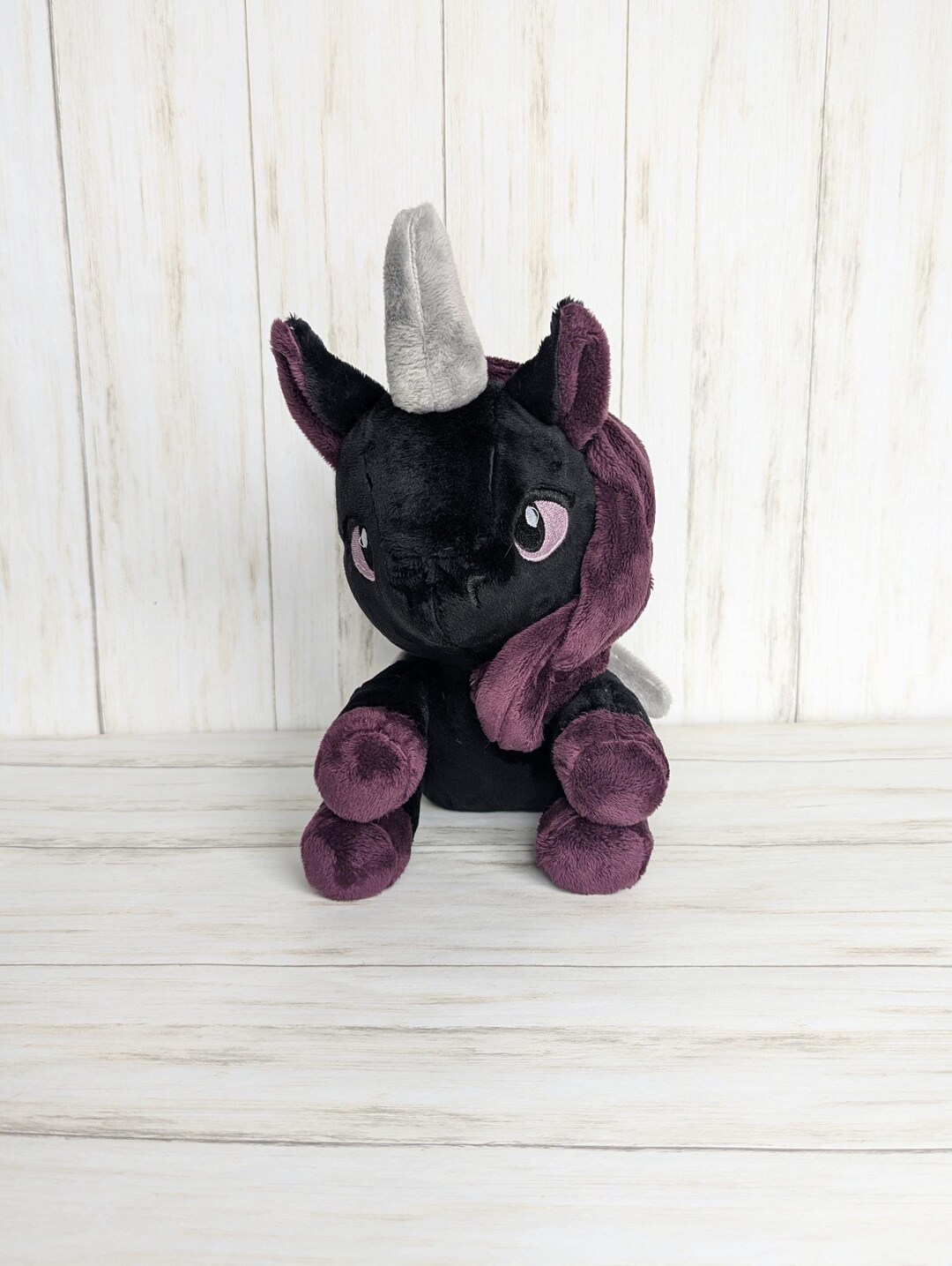 Unicorn Plush Gothic Unicorn Stuffie - Etsy