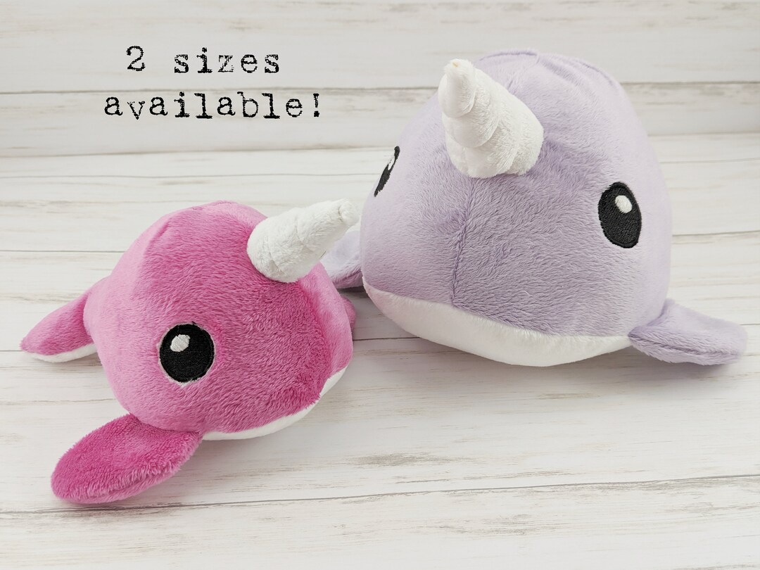 Custom Narwhal Plush - Unicorn of the Sea - 2 Sizes Available! - Etsy