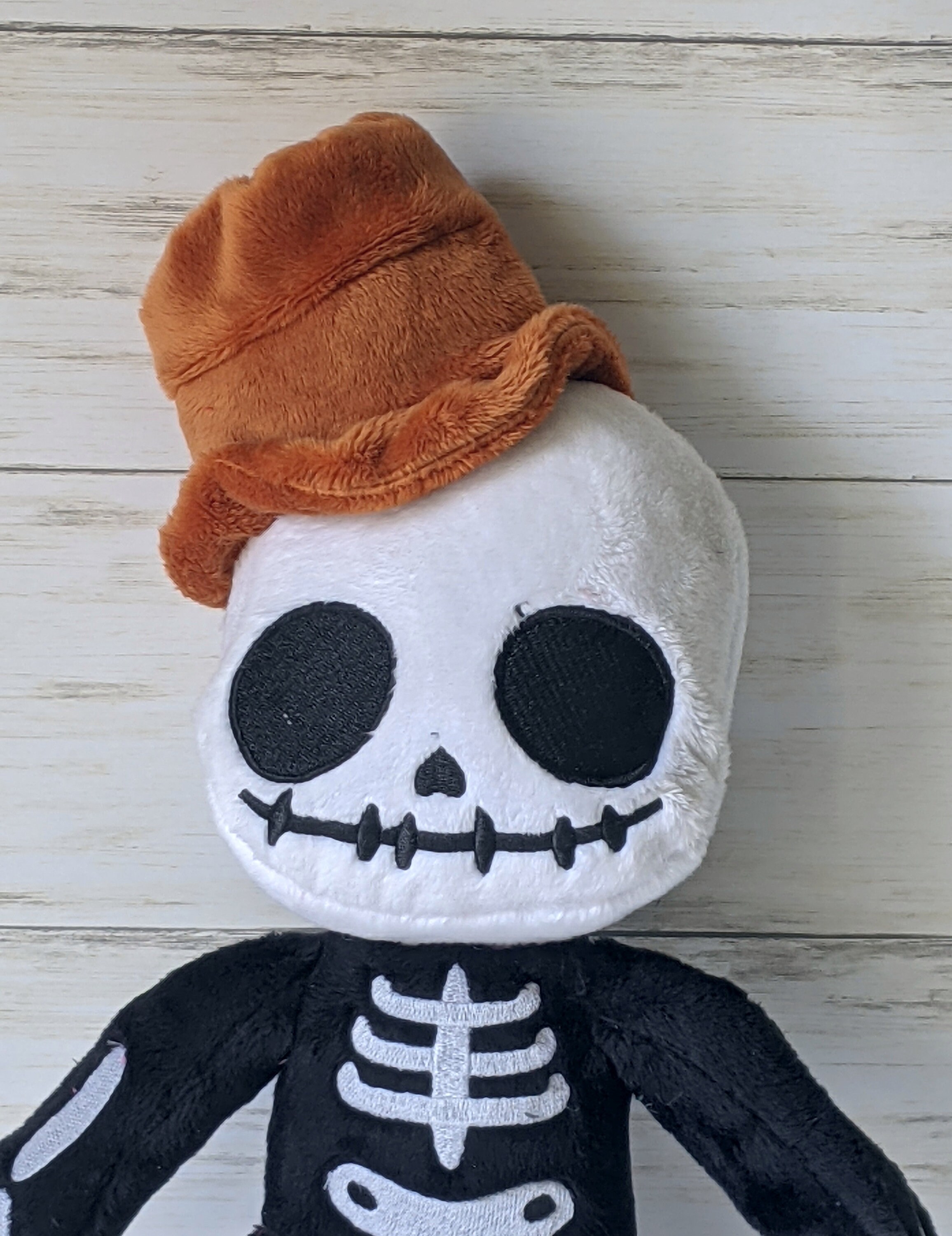 Skeleton Plush With Hat Halloween Plush - Etsy