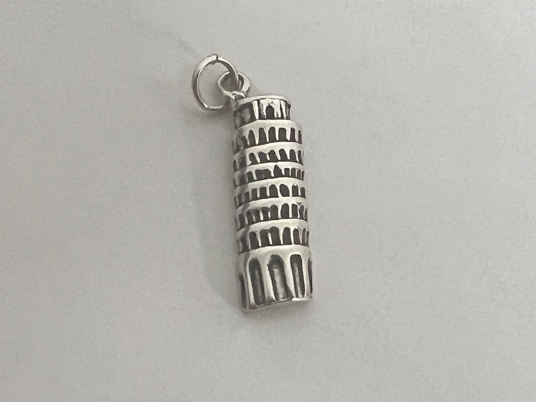 Leaning Tower of Pisa Sterling Silver Charm for Charm Bracelet - Etsy