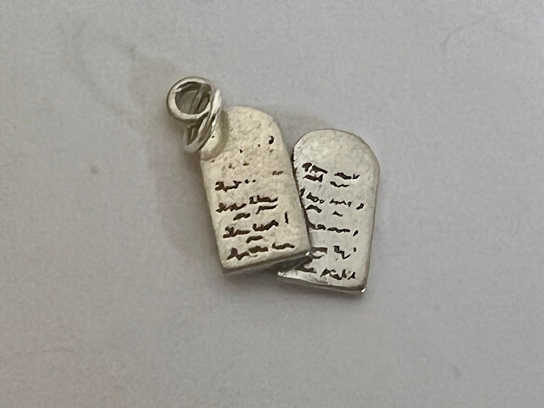 Ten Commandments Sterling Silver 3D Charm for Charm Bracelet - Etsy