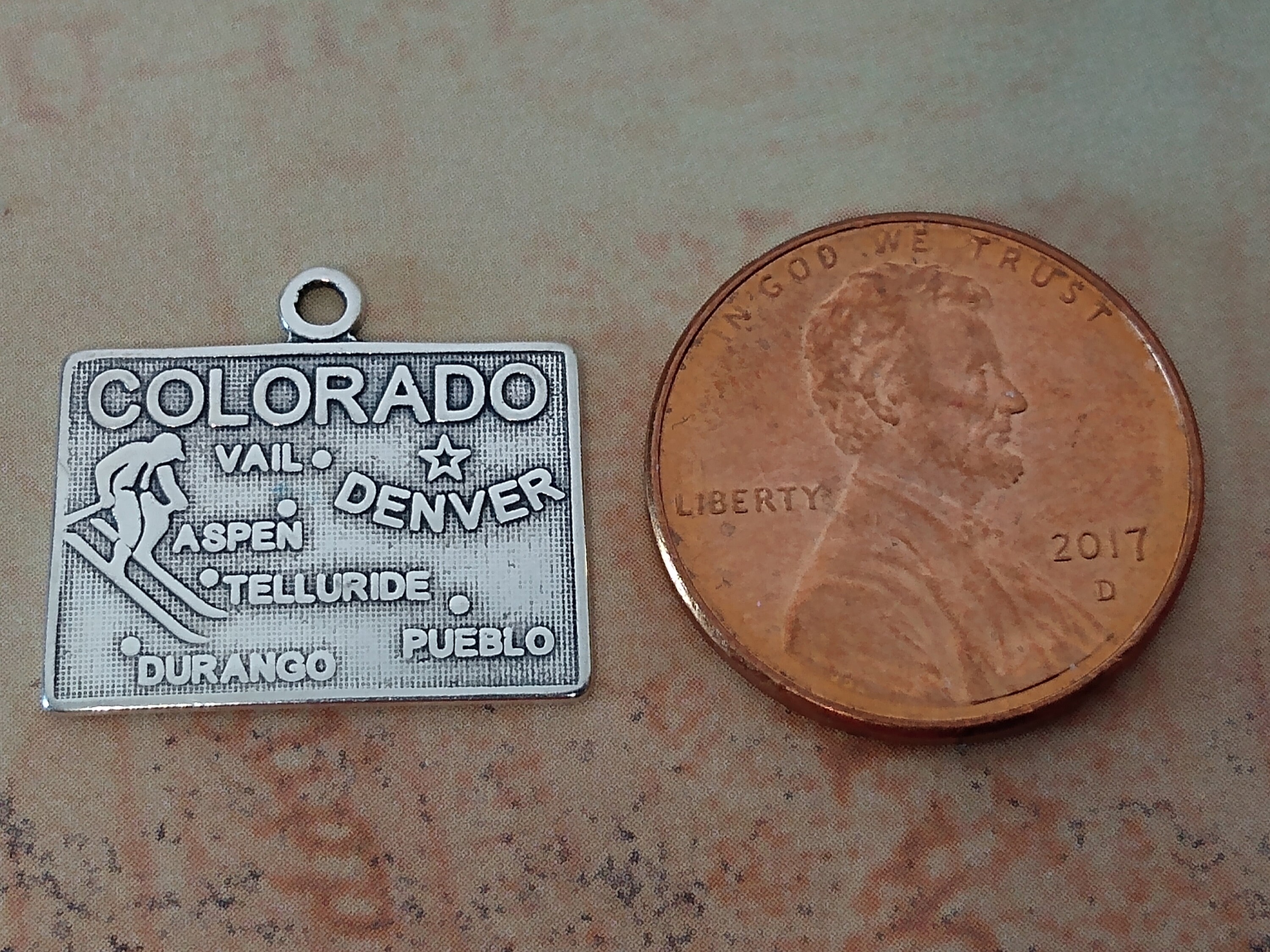 Colorado Solid 925 Sterling Silver State Charm for Charm Bracelet - Etsy UK