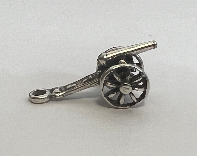Cannon Sterling Silver 3D Charm for Charm Bracelet, Movable - Etsy