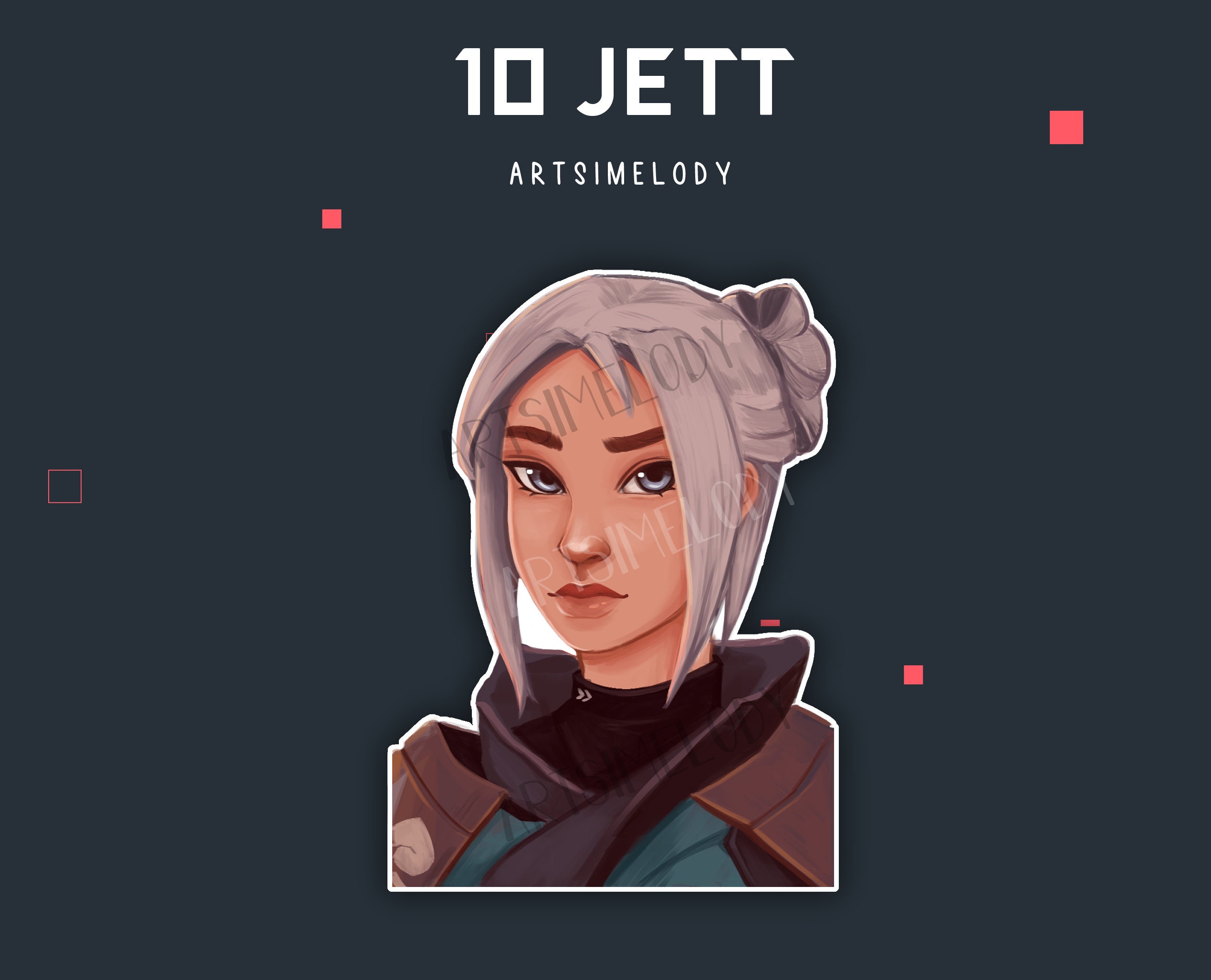 Jett Valorant Vinyl Sticker - Etsy