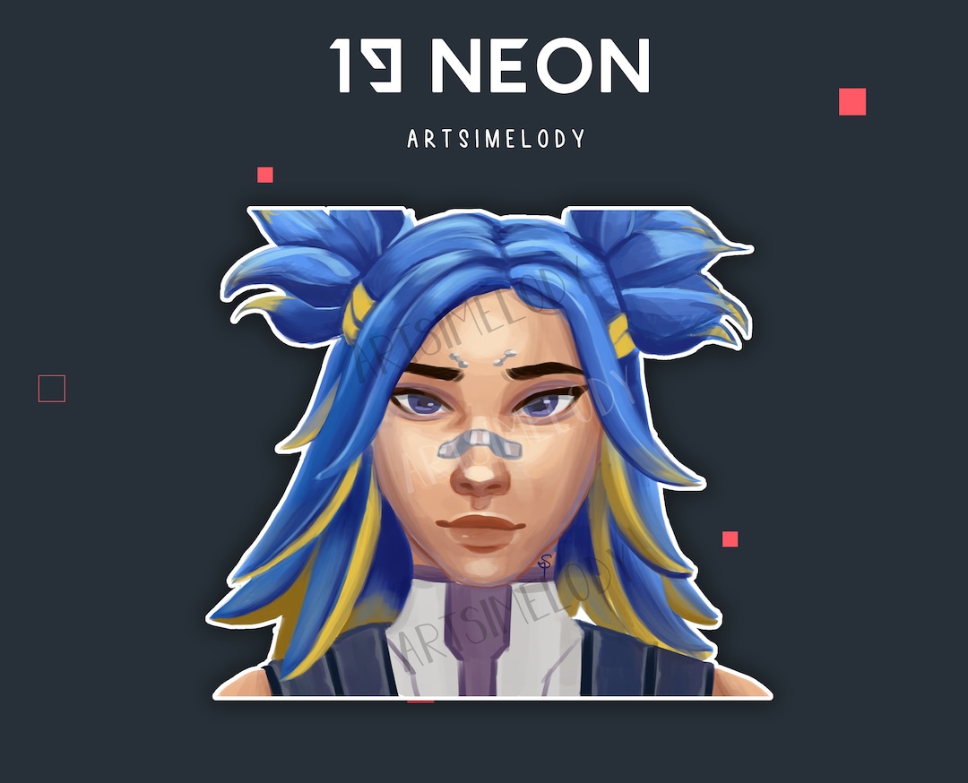 Neon Valorant Vinyl Sticker - Etsy