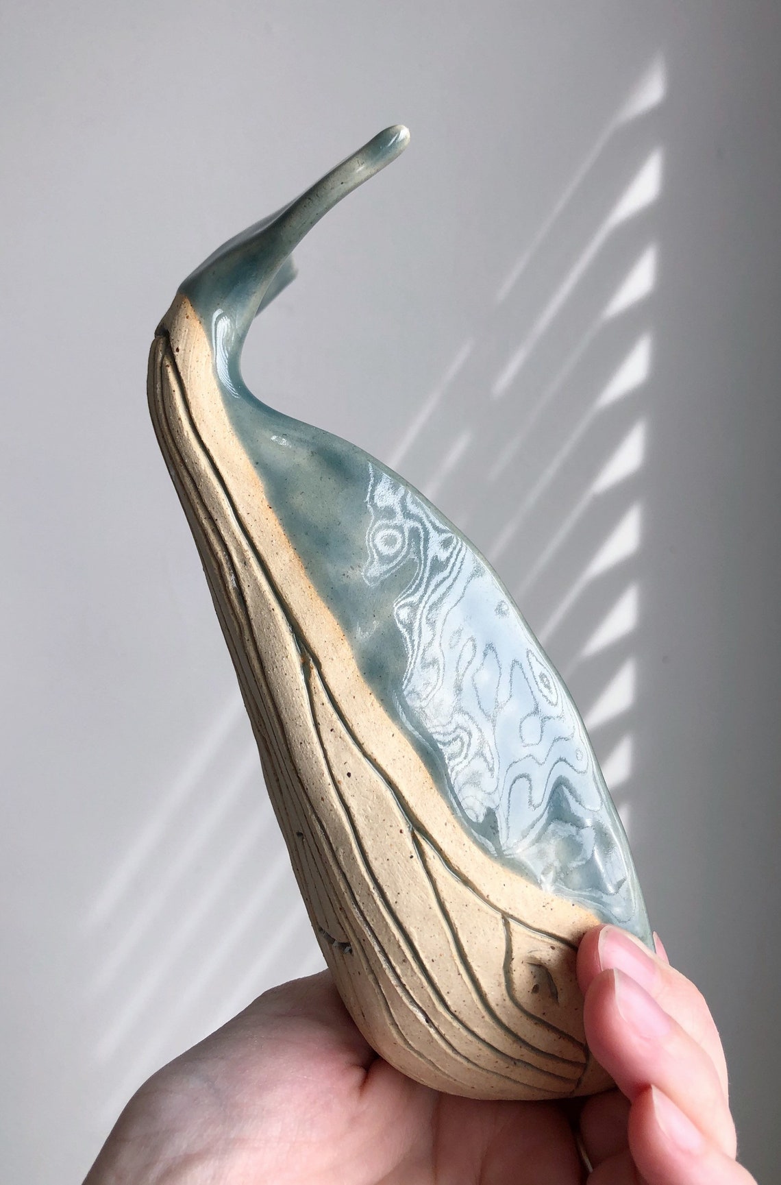 Handmade Hand-sculpted LARGE Size Fog Gray Light Blue | Etsy