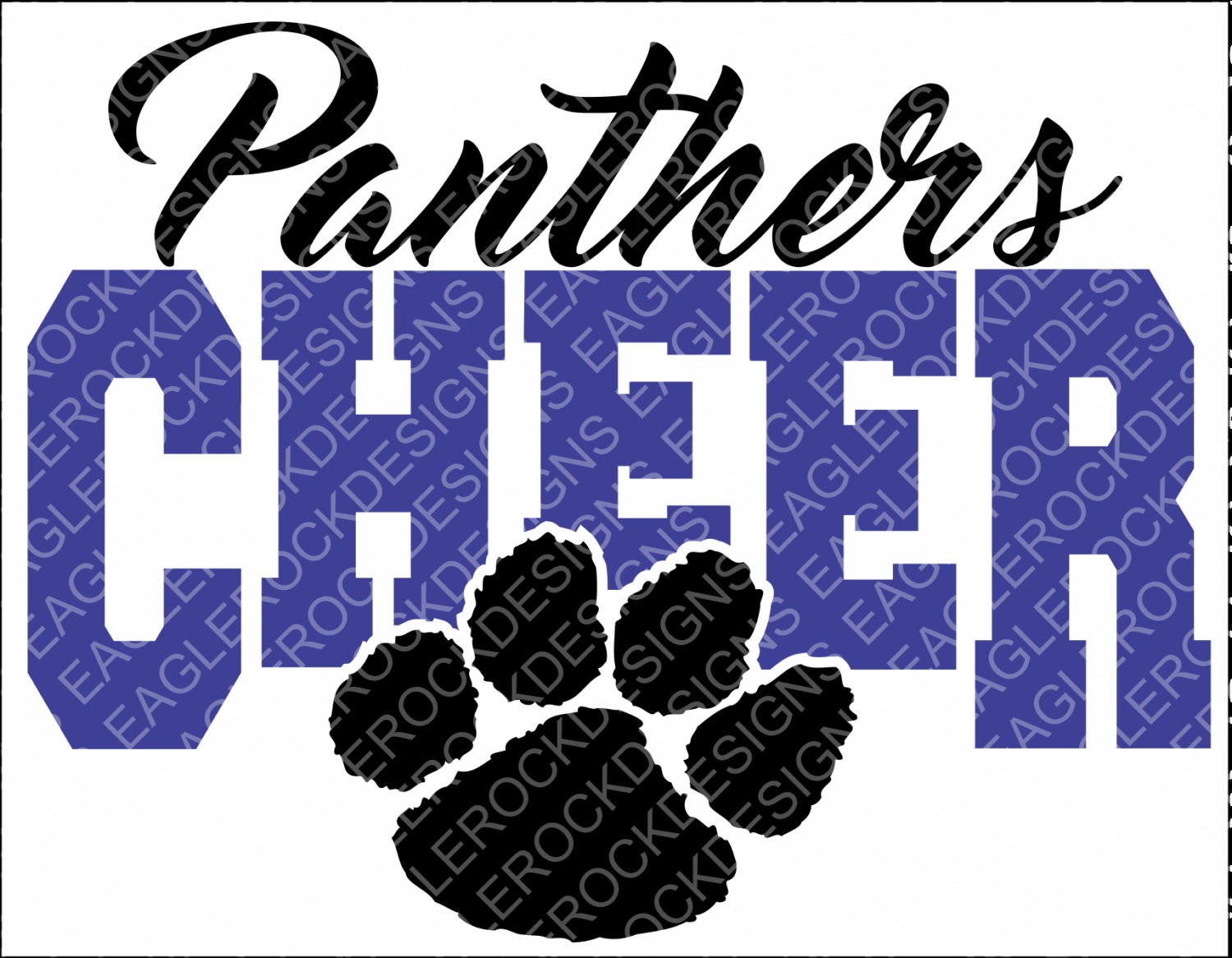 Panthers Cheer SVG DXF EPS Digital Cut File for Cameo and