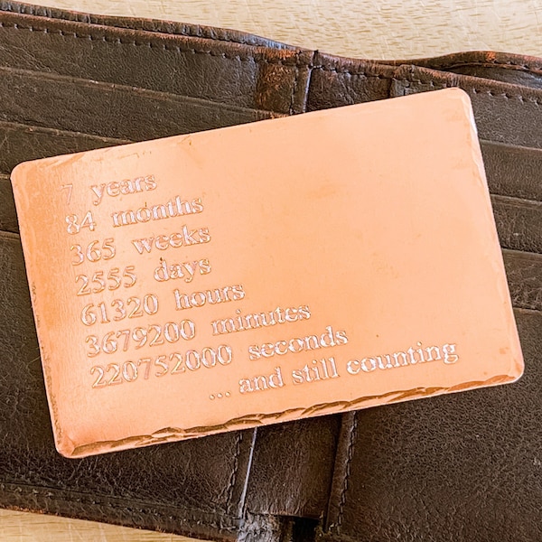 Copper Wallet Insert - Etsy
