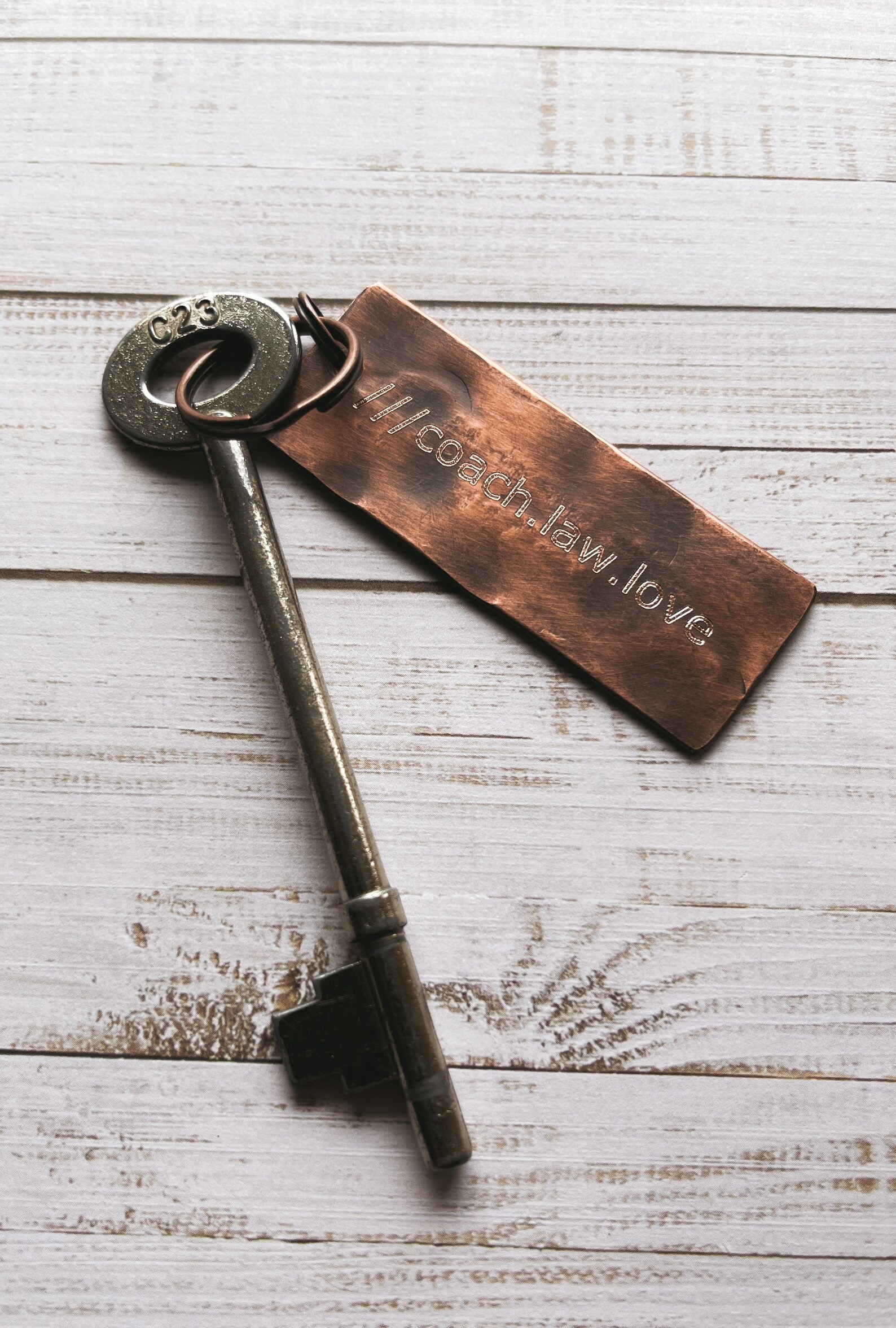 What3words Recycled Copper Pipe Key Ring for Him for Her - Etsy