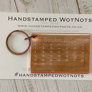 Copper Key Ring From Recycled Copper Pipe Calendar 7th Anniversary Gift ...
