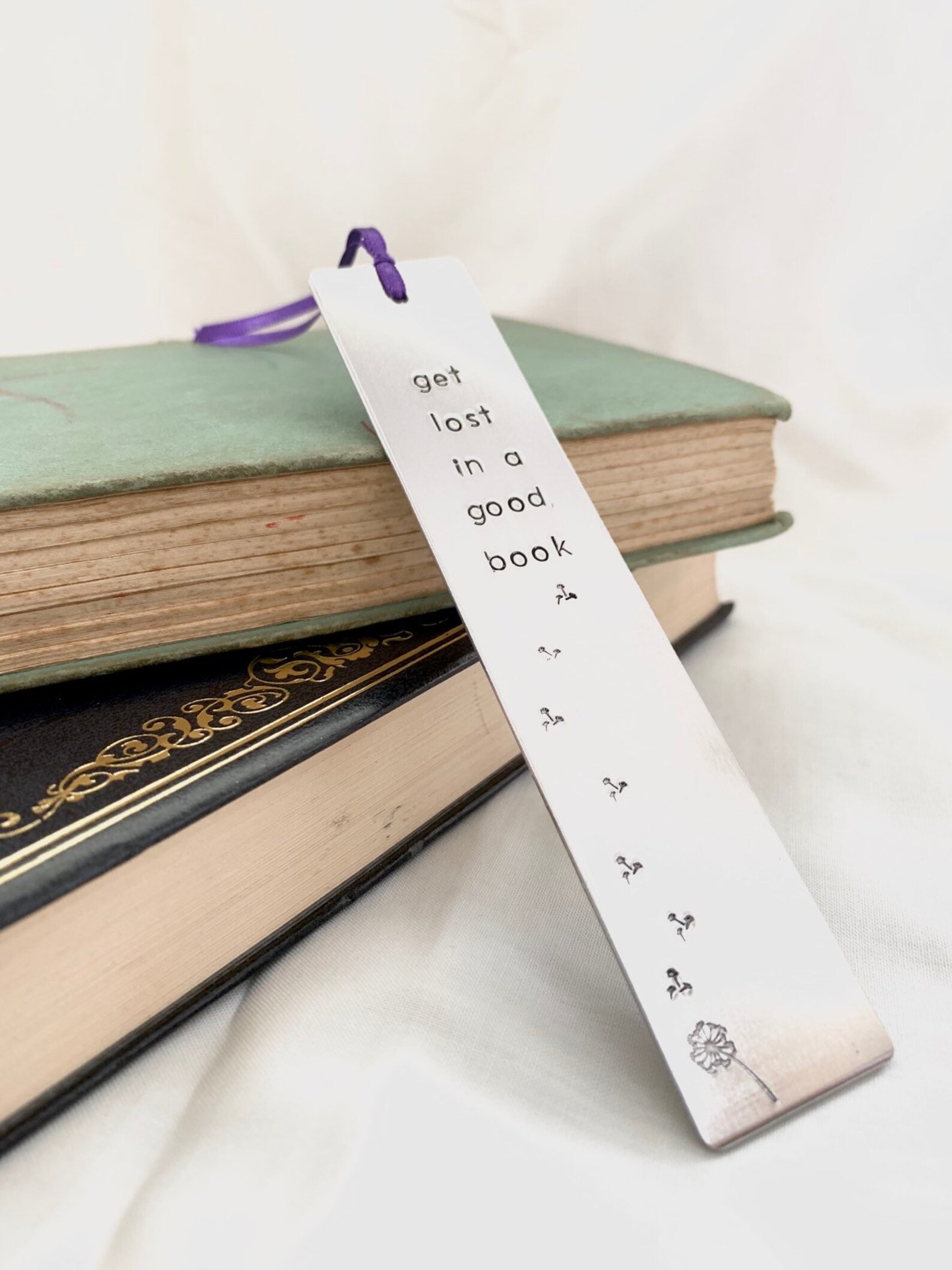 Hand Stamped Bookmark Get Lost in a Good Book Mother's Day | Etsy