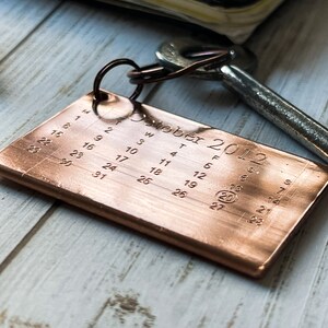 Copper Key Ring From Recycled Copper Pipe Calendar 7th Anniversary Gift ...