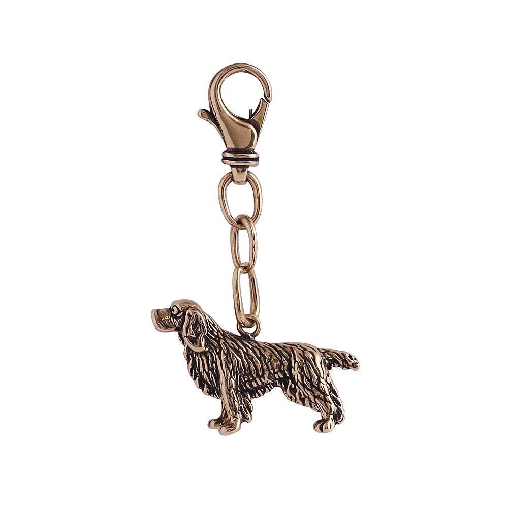 English Springer Spaniel 3D Dog Key Chain in Bronze, Dog Jewelry ...