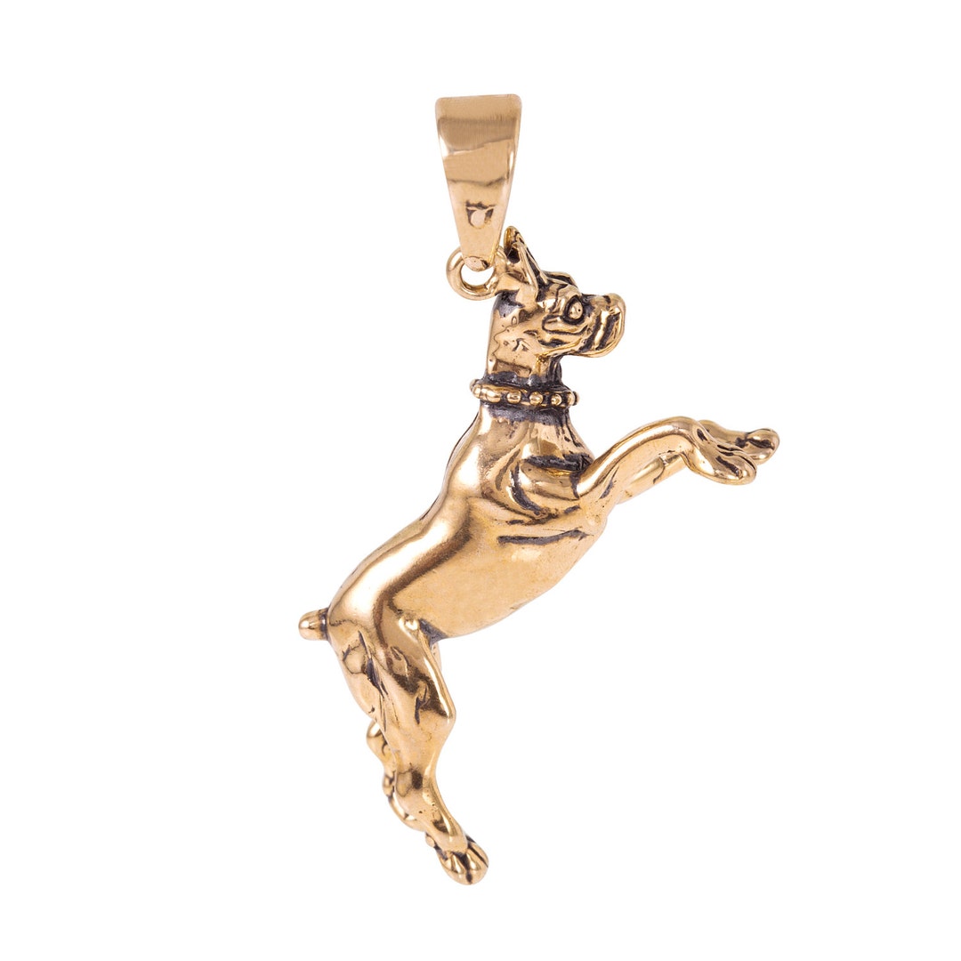BOXER 3D Dog Pendant in Bronze, Animal Jewelry, Dog Jewelry, Boxer ...