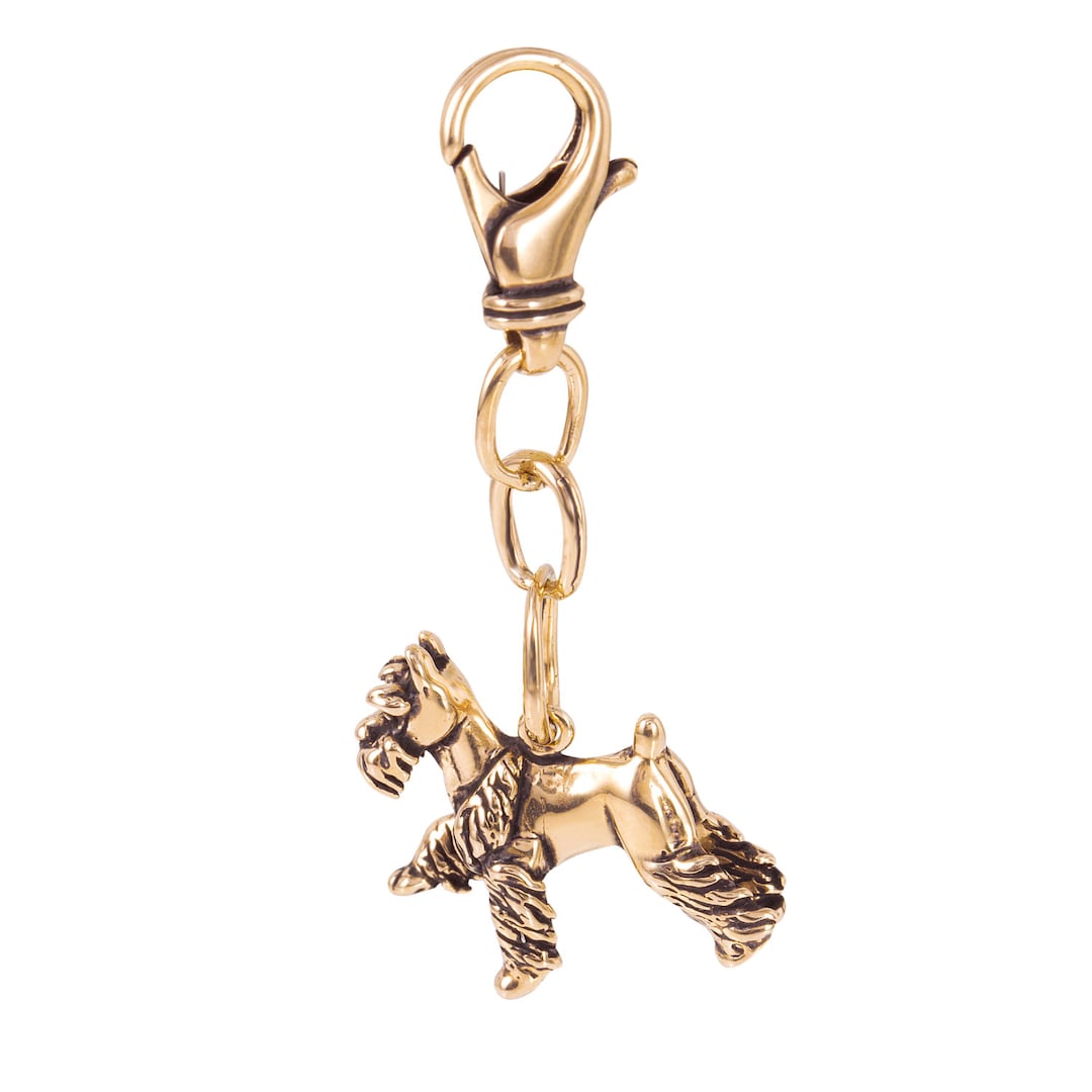 MINIATURE SCHNAUZER 3D Key Chain in Bronze, Animal Jewelry, Dog Jewelry ...