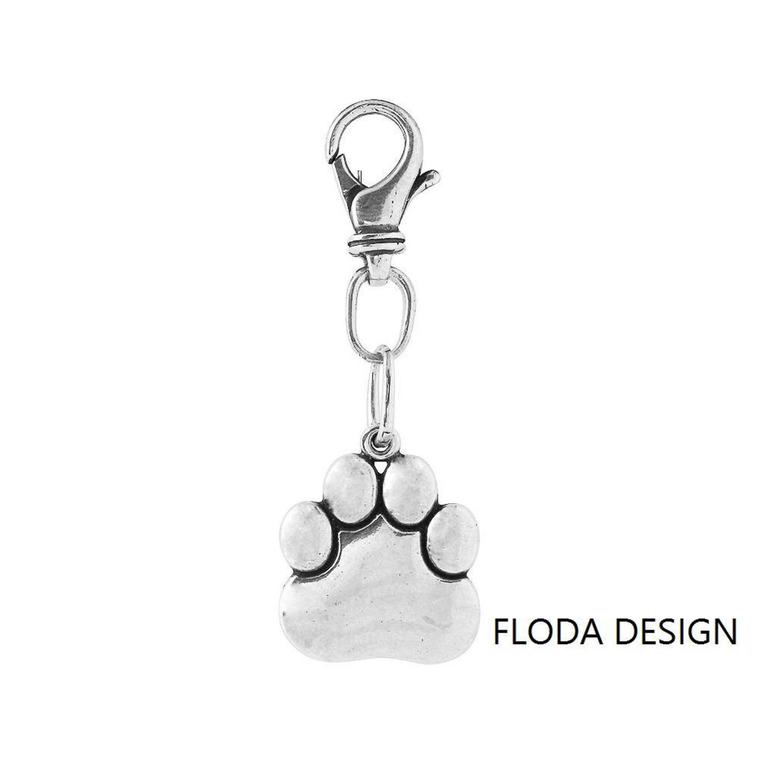Dog Paw Key Chain in Sterling Silver, Dog Jewelry,dog Paw Jewelry FD-24 ...