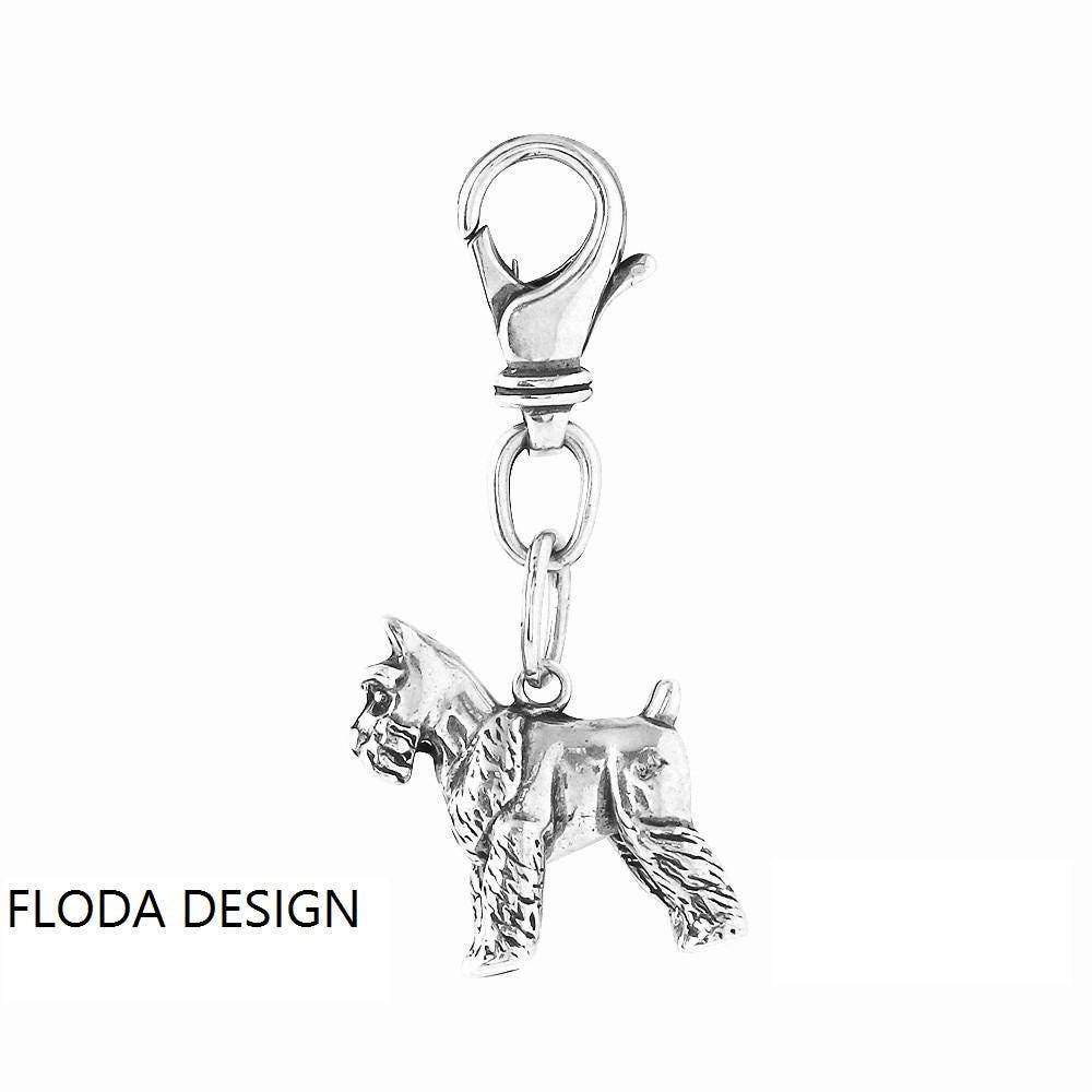 MINIATURE SCHNAUZER 3D Dog Key Chain in Sterling Silver Dog - Etsy