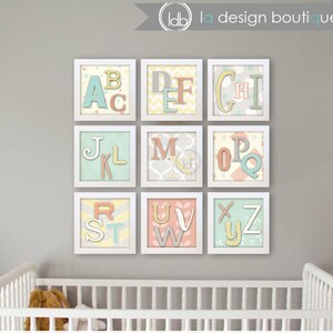 Alphabet Art, Alphabet Poster, Alphabet Wall Art, Alphabet Wall Decor ...
