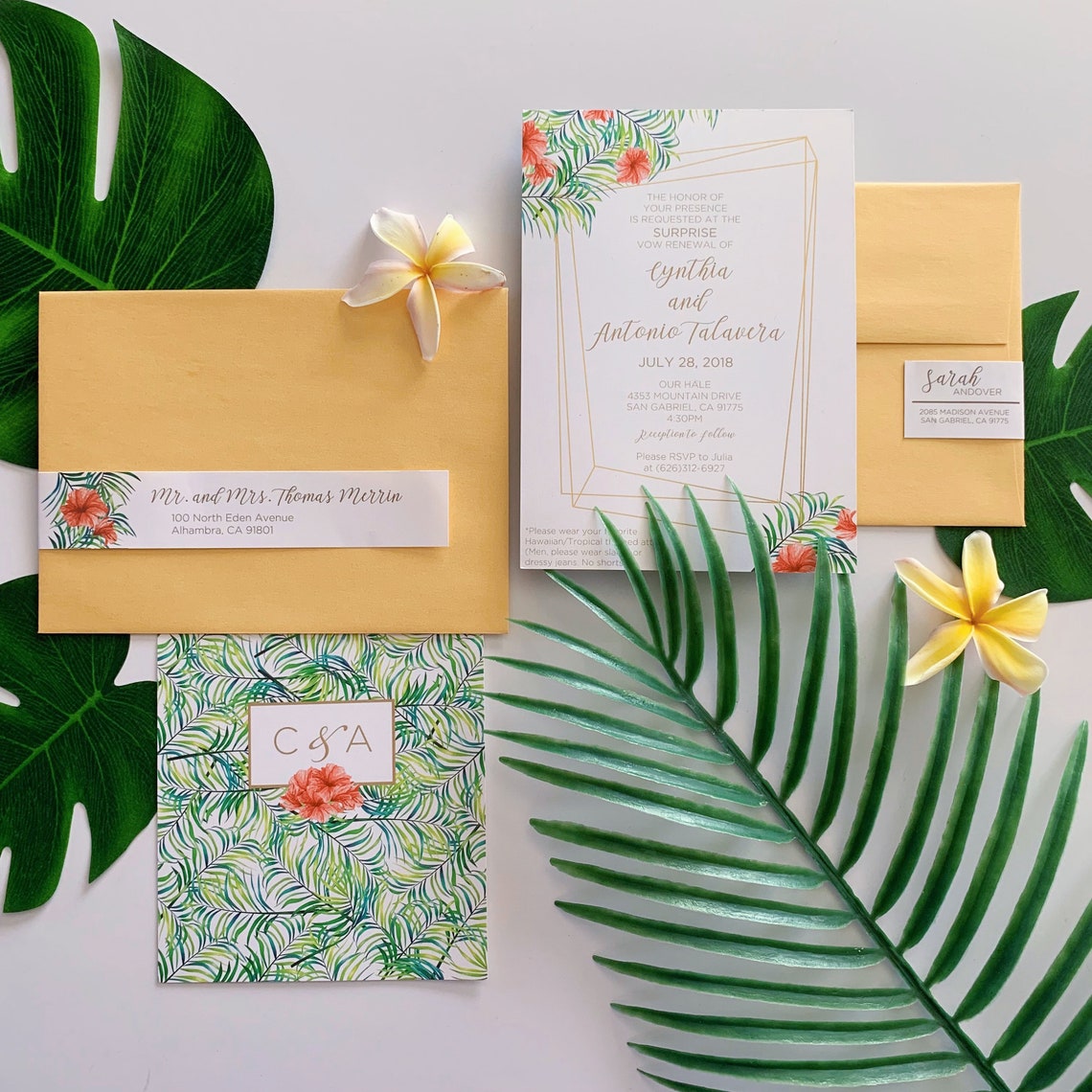 Tropical Invitations Tropical Wedding Invitation Tropical | Etsy