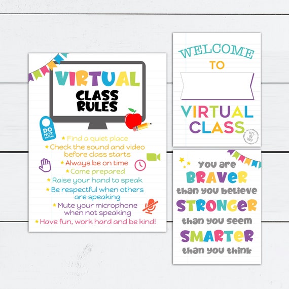 Virtual Class, Virtual Class Rules, Virtual Classroom, Distance ...