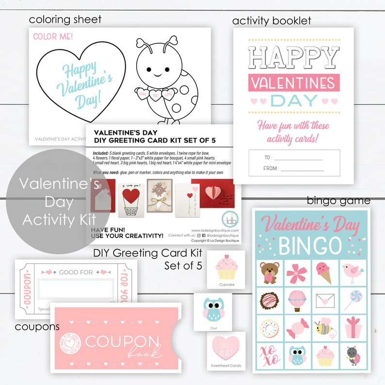 Valentines Day Kit Valentines Day Kit for Kids Valentines - Etsy