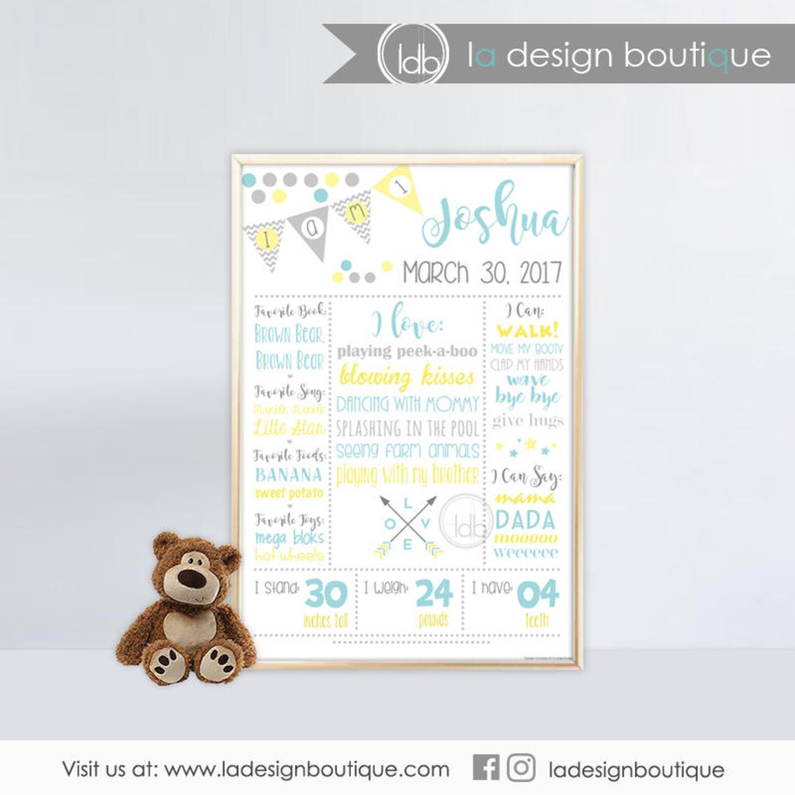 First Birthday Sign, First Birthday Poster, My First Birthday, Birthday ...