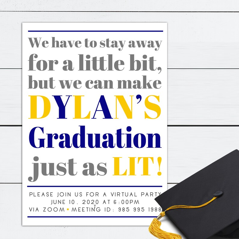 Virtual Graduation, Virtual Graduation Announcement, Virtual Graduation ...